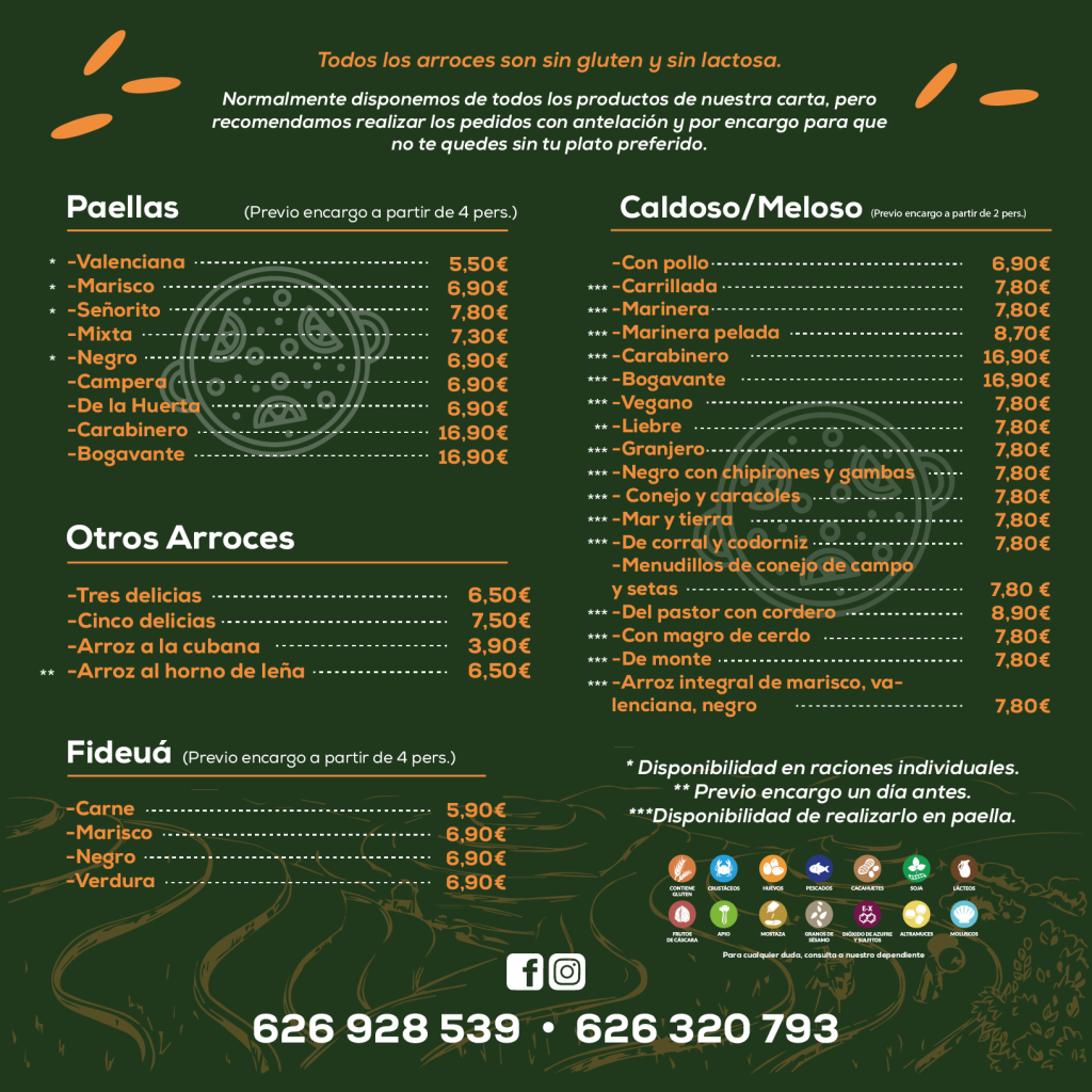 COMIDA PARA LLEVAR CASERA-CATERING EN MÉRIDA EL TEMPLO DE LOS ARROCES